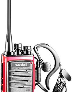 Arcshell Rechargeable Long Range Two-Way Radios with Earpiece 4 Pack Walkie Talkies Li-ion Battery and Charger Included