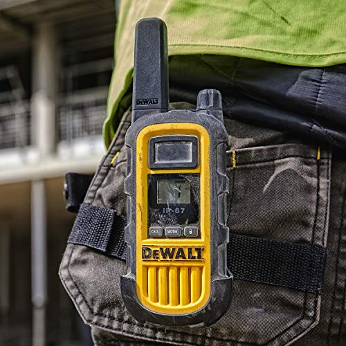 DEWALT DXFRS800 2 Watt Heavy Duty Walkie Talkies - Two-Way Radio with VOX (2 Pack) & DXFRS300 1 Watt Heavy Duty Walkie Talkies - Long Range & Rechargeable Two-Way Radio with VOX (2 Pack)