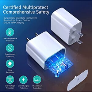 Apple Charger, 3Pack USB C Charger Block [Apple MFi Certified] USB C Wall Charger PD 3.0 USB C Adapter with Type C Charger Fast Charging Plug for iPhone 14/13/12/11/X, iPad/iPad Pro/iPad Mini/iPad Air