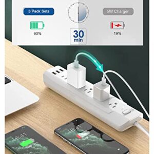 Apple Charger, 3Pack USB C Charger Block [Apple MFi Certified] USB C Wall Charger PD 3.0 USB C Adapter with Type C Charger Fast Charging Plug for iPhone 14/13/12/11/X, iPad/iPad Pro/iPad Mini/iPad Air