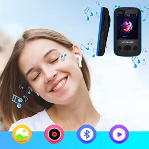 16GB Clip Mp3 Player with Bluetooth 5.0 - pebuwet Portable Digital Music Player MP3 MP4 Player with Clip for Kids with USB-C for Sports Running Super Light Wearable Small Walkman Player