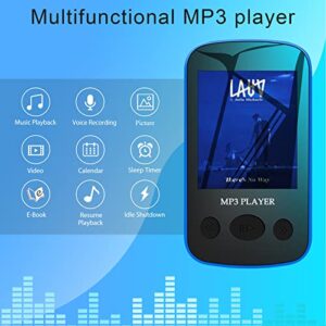 16GB Clip Mp3 Player with Bluetooth 5.0 - pebuwet Portable Digital Music Player MP3 MP4 Player with Clip for Kids with USB-C for Sports Running Super Light Wearable Small Walkman Player