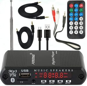 bluetooth audio receiver fm radio,mp3 digital player,led 4-digital display,sd card/usb playback 3.5mm audio output(black)