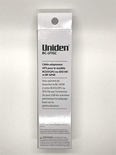 Uniden BC-UTGC GPS USB Cable for use with BCD325P2 Handheld TrunkTracker V Scanner, SDS100 True I/Q Digital Handheld Scanner and BC-GPSK Serial GPS Receiver