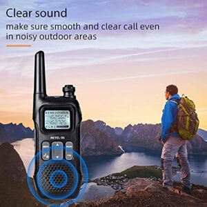 Retevis RT16 Walkie Talkies for Adults, Long Range Rechargeable Two Way Radio, NOAA Weather Alert VOX, 1000mAh Li-ion Battery and Lanyard, for Camping Hiking Outdoor Indoor(4 Pack)