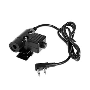 u94 ptt military adapter mobile 2 pin 7.0mm plug push to talk for kenwood/baofeng radio