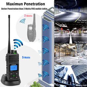 SAMCOM 2 Way Radios Walkie Talkies Long Range, Walkie Talkies with Speaker Mic, 5W High Power Two Way Radios, Manufacturing, Industrial, Worksite(4 Pack)