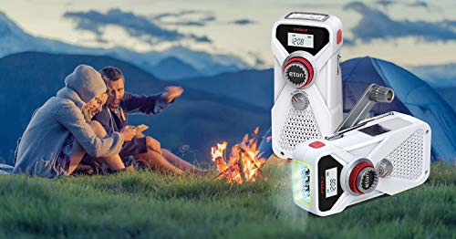 Eton American Red Cross FRX2 Hand Turbine AM/FM/NOAA Weather Radio with USB Smartphone Charger and LED Flashlight