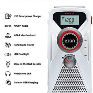 Eton American Red Cross FRX2 Hand Turbine AM/FM/NOAA Weather Radio with USB Smartphone Charger and LED Flashlight