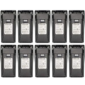 arrowmax 10 pack 10ps-amcl4497-2500-d high capicity liion battery for motorola cp200 mototrbo cp200d ep450 as nntn4497