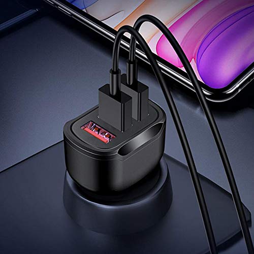 USB Car Charger,Bralon 24W/4.8A 3-Port Fast Car Charger Smart Phone Car Charger Compatible with iPhone 11/11 Pro(Max)/XS(Max)/X/8 7 6 S Plus,Galaxy Note S10 S9 S8 S7 S6,iPad,Mp3&More