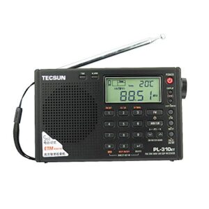 pl-310et fm stereo/sw/mw/lw world band pll dsp radio black