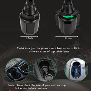 leQuiven Car Cup Phone Holder Tablet Cup Holder Mount Compatible for Samsung S23 Ultra/S23/S22 Ultra/Z Fold 4/S22/S21/S20/iPad/iPad Mini 6/iPhone 14 Pro Max 13 12 Series and Other Devices Under 13"