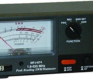 MFJ-874 RF Power & SWR Meter for 1.8-525Mhz - HF/VHF/UHF 200W