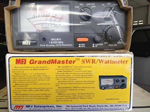 MFJ-874 RF Power & SWR Meter for 1.8-525Mhz - HF/VHF/UHF 200W