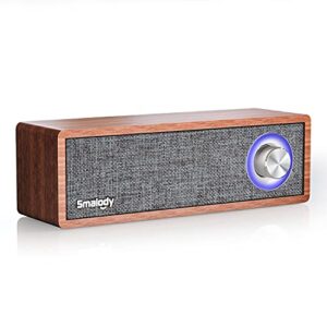 smalody wood retro bluetooth speaker, portable mini wireless bluetooth speakers, vintage wooden speaker for room decoration, perfect for cafes, restaurants, vintage coth stores, bedroom etc