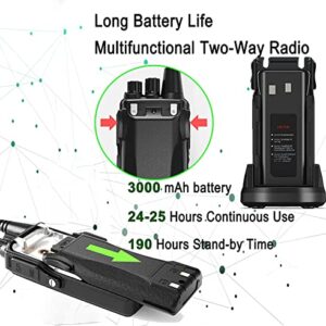 3000mAh SAMCOM 2 Way Radios Walkie Talkies Long Range Rechargeable, 3 Packs FPCN10A High Power Two Way Radios for Adult, Handheld Programmable UHF Radio Group Call for Business Construction Warehouse