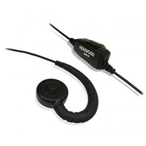 kenwood khs-34 c-ring earbud hanger with ptt and clip microphone (single pin) for ptk-23k protalk lite