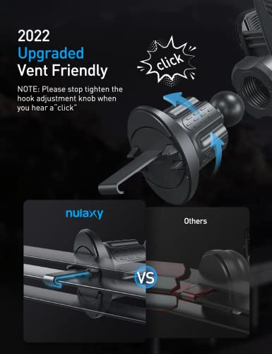 Nulaxy Wireless in-Car Bluetooth FM Transmitter & Nulaxy 2022 Upgraded Vent Friendly Car Phone Holder Mount