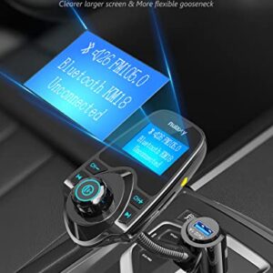 Nulaxy Wireless in-Car Bluetooth FM Transmitter & Nulaxy 2022 Upgraded Vent Friendly Car Phone Holder Mount