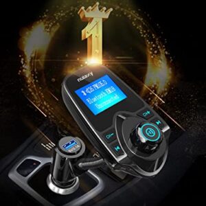 Nulaxy Wireless in-Car Bluetooth FM Transmitter & Nulaxy 2022 Upgraded Vent Friendly Car Phone Holder Mount