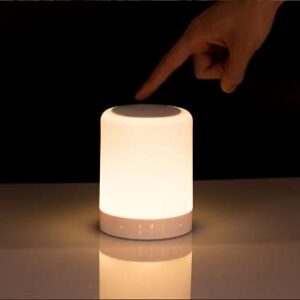 Quran Bluetooth Speaker Light for Quran in Arabic, Portable LED Touch Night Light with Time Display - Quran Player Remote & APP Control Azan Speaker Quran Lamp