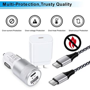 Super Fast Charger Type C for Samsung Galaxy A13 5G/A14/A53 5G/S23 Ultra/S22 Ultra/S22/S21/FE/Z Flip 4/Fold 4,25W PD PPS USB C Wall Charger 38W Car Adapter+6FT USBC to C Cable+3FT USBA to Type C Cable