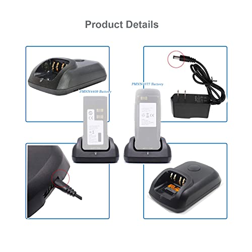 Purzest WPLN4232 Charger Compatible for Motorola XPR7550 XPR6550 XPR6350 XPR3500 XPR3300e XPR7350e XPR7550e XPR7580e APX4000 APX1000 XiR P8268 Radio WPLN4226 WPLN4226A NO-IMPRES Single Unit