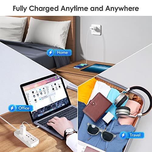 Mubarek USB Wall Charger,Fast Charger Safe USB Charger Block, Compact Fast Charging Block Adapter, Portable Power Adapter Lighting USB Charger Block, Port Charging Block, USB Plug Power Brick