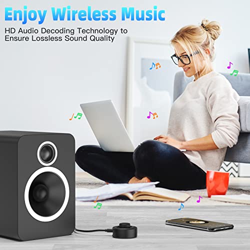 Lavales B06T4 Bluetooth 5.2 Receiver adpter Dual Link Low Latency/HD Audio, Aux Bluetooth Audio Receiver Adapter for Car,Home Stereo,Wired Speaker