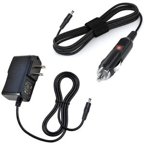 (taelectric) dc car charger + ac power adapter for magnavox mpd845 mpd720 portable dvd player