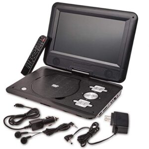 ONN 10" Portable DVD and Media Player with USB, Aux 3.5mm, & 5-hr Battery 180 Degree Swivel Screen 100008691 (Renewed)