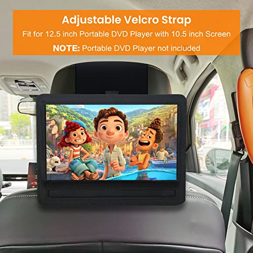 Portable DVD Player Headrest Mount Holder Car Headrest Mount Holder Strap Case for Swivel & Flip Style Portable DVD Player with 10 inch to 10.5 inch Screen (XCZB-10)