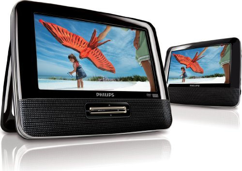 Philips PD7012/37 7-Inch LCD Dual Screen Portable DVD Player, Black (Discontinued by Manufacturer)