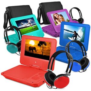 Ematic 7" Portable DVD Player with Matching Headphones and Bag - EPD707TL