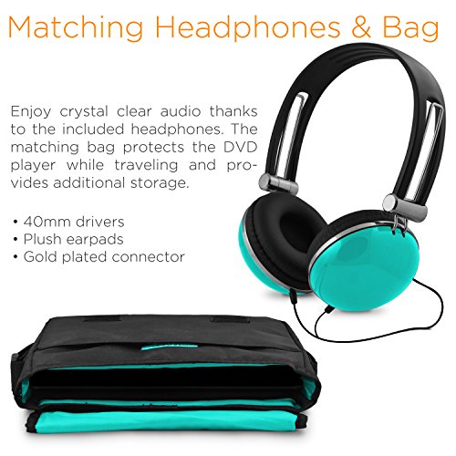 Ematic 7" Portable DVD Player with Matching Headphones and Bag - EPD707TL