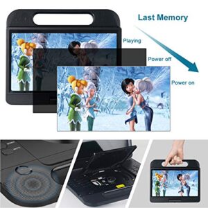 FANGOR 13.3 Inch Portable Bluray Player with 12" HD Swivel Screen, 5 Hours Rechargeable Battery and Remote Control, HDMI Out/AV in, Multi-Media Player, USB/SD Card, Last Memory