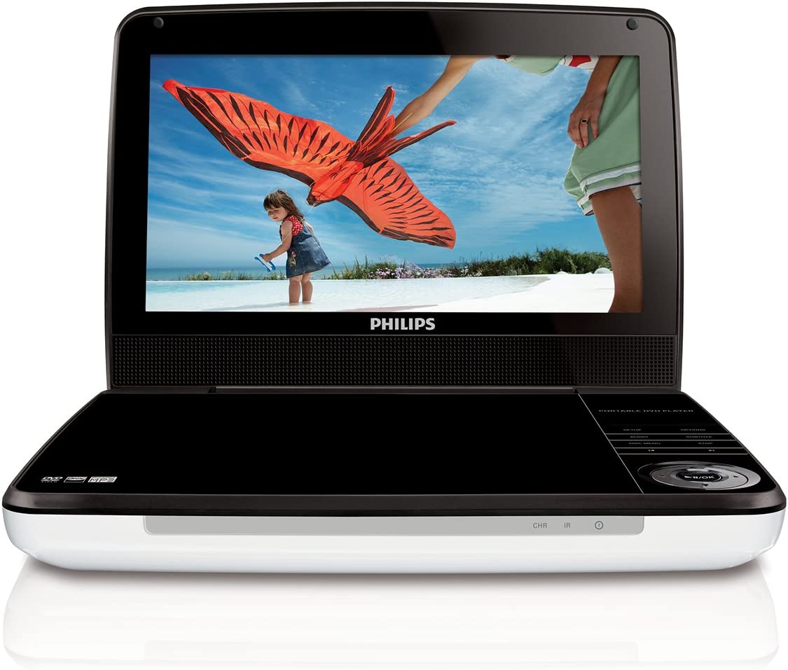 Philips PD9000/37 9-Inch LCD Portable DVD Player with 5 Hour Battery, White/Black (Old Model)