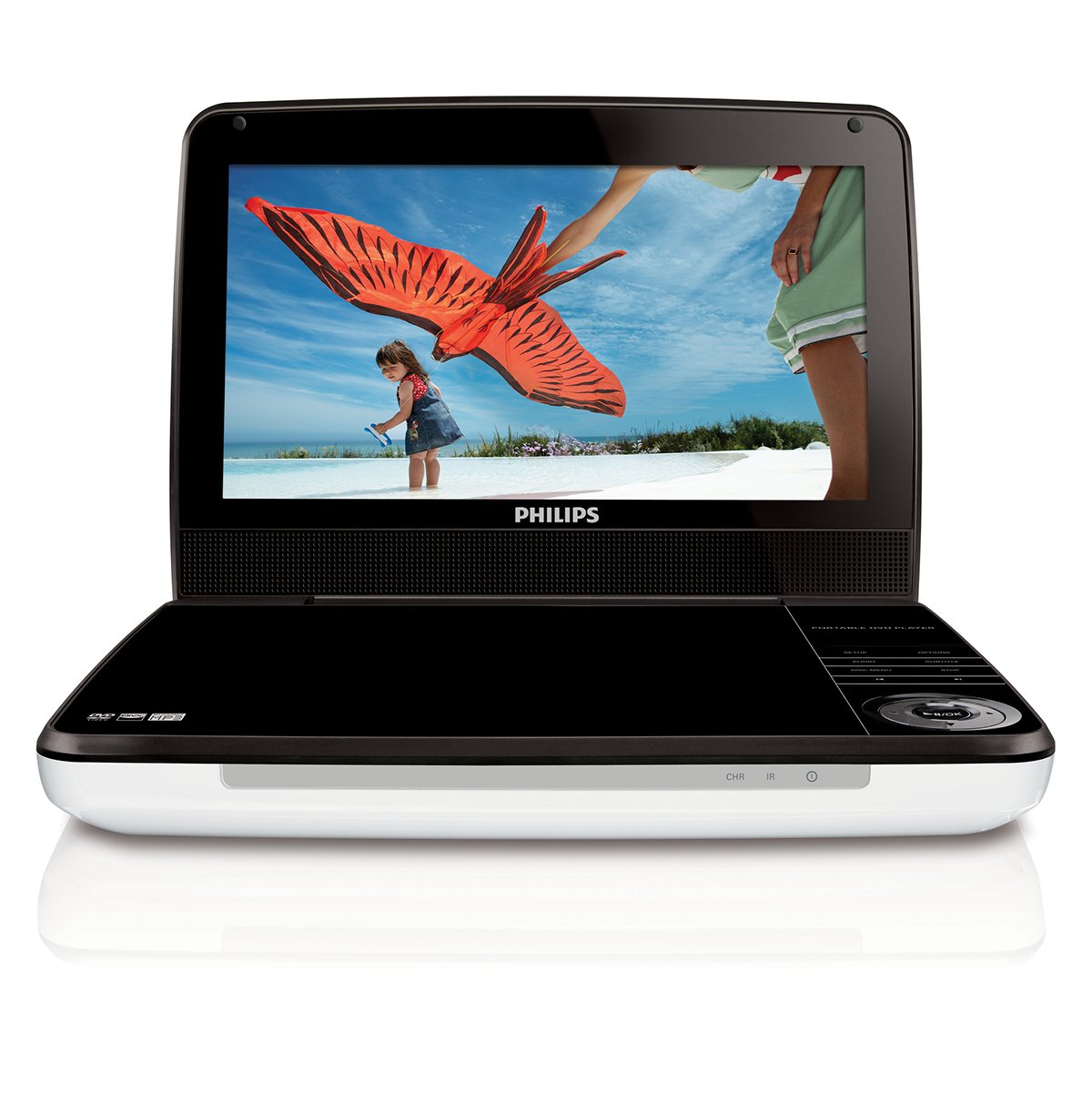 Philips PD9000/37 9-Inch LCD Portable DVD Player with 5 Hour Battery, White/Black (Old Model)