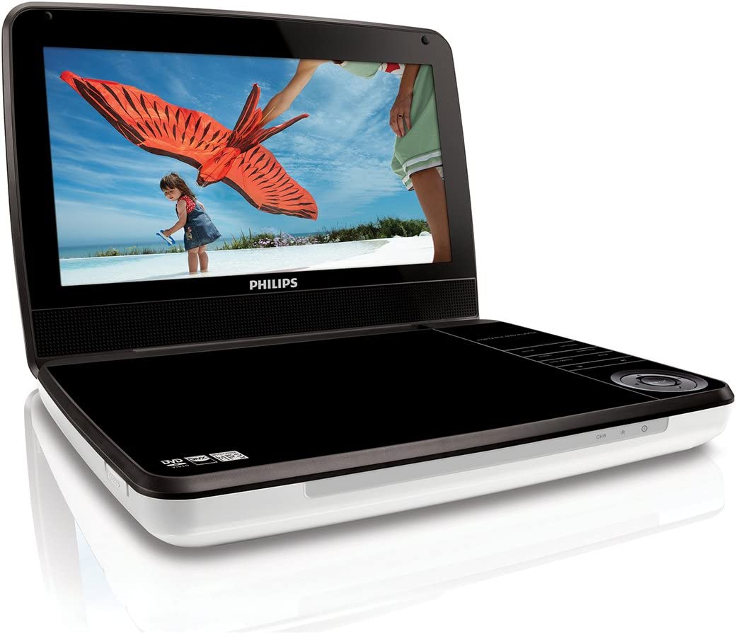 Philips PD9000/37 9-Inch LCD Portable DVD Player with 5 Hour Battery, White/Black (Old Model)