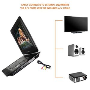 Trexonic 14.1" Portable DVD Player with Tft-LCD Screen and USB/SD/AV Inputs