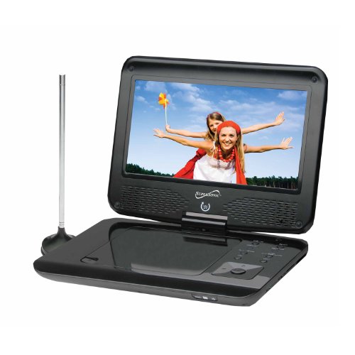 Supersonic SC-259 9” TFT Portable DVD/CD/MP3 Player with TV Tuner, USB & SD Card Slot