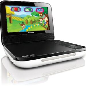 Philips PD703/37 7-Inch LCD Portable DVD Player with Wireless Game Controller, White