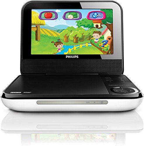 Philips PD703/37 7-Inch LCD Portable DVD Player with Wireless Game Controller, White