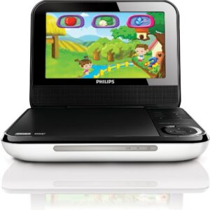 Philips PD703/37 7-Inch LCD Portable DVD Player with Wireless Game Controller, White