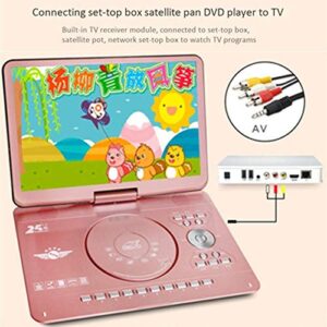 Chang 22 Inch Portable DVD Player,with 18" Swivel Ultra-Thin High-Definition Display Screen Remote Control and Travel Bag Included,Pink