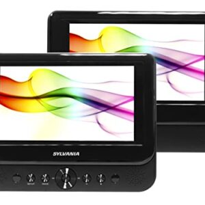 Sylvania SDVD7750 Dual 7-Inch Portable LCD DVD Player - Black