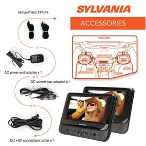 Sylvania SDVD7750 Dual 7-Inch Portable LCD DVD Player - Black