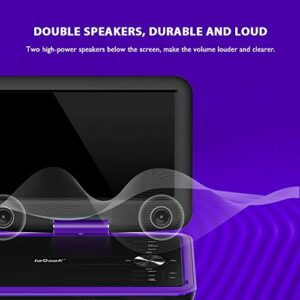 ieGeek 11.5 inch Purple and Red Portable DVD Player Bundle