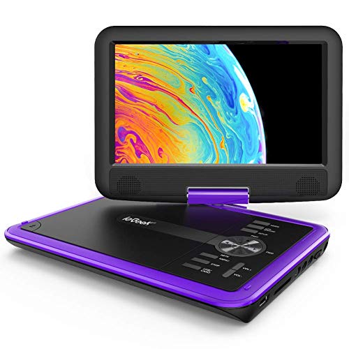 ieGeek 11.5 inch Purple and Red Portable DVD Player Bundle